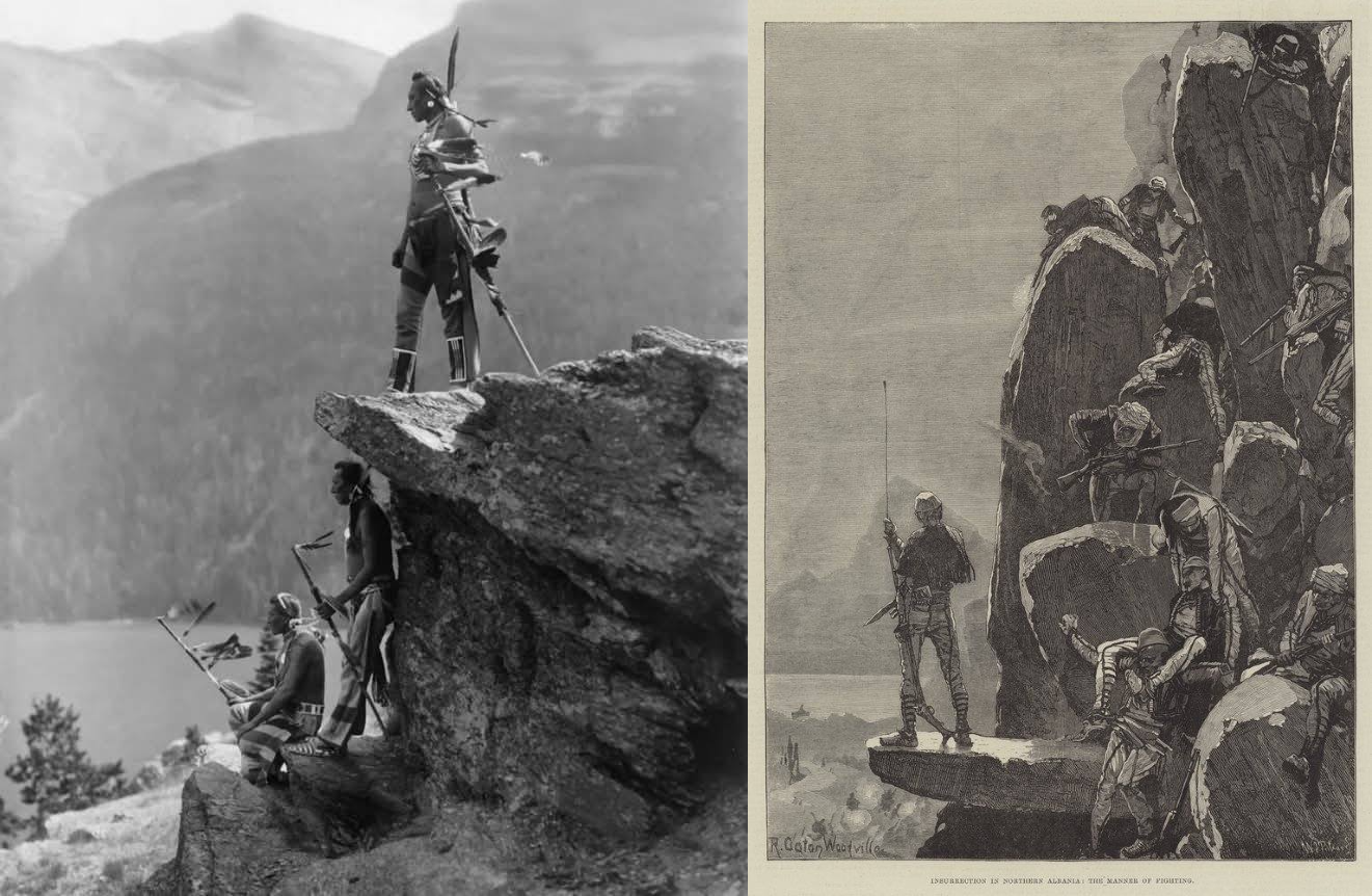 The Blackfoot (Niitsitapi) tribe (1913) and the Albanians defending ...