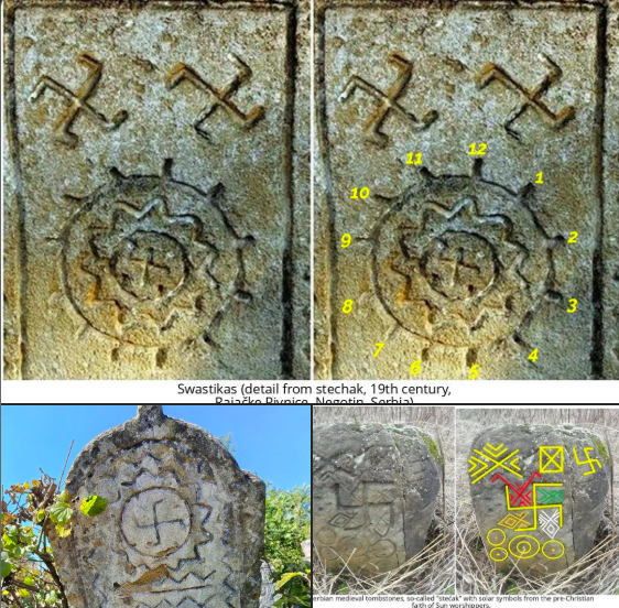 Albanian and Illyrian gravestones, Pre-Christian stechaks and Pagan Sun ...