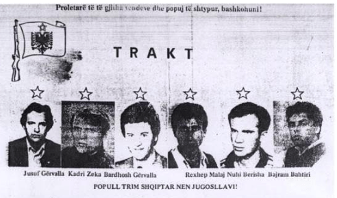 Albanian martyrs Jusuf Gërvalla, Kadri Zeka Bardhosh Gërvalla, Rexhep ...